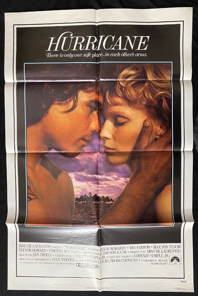 MOVIE POSTER: Hurricane Original One Sheet Poster Mia Farrow 1979 | eBay