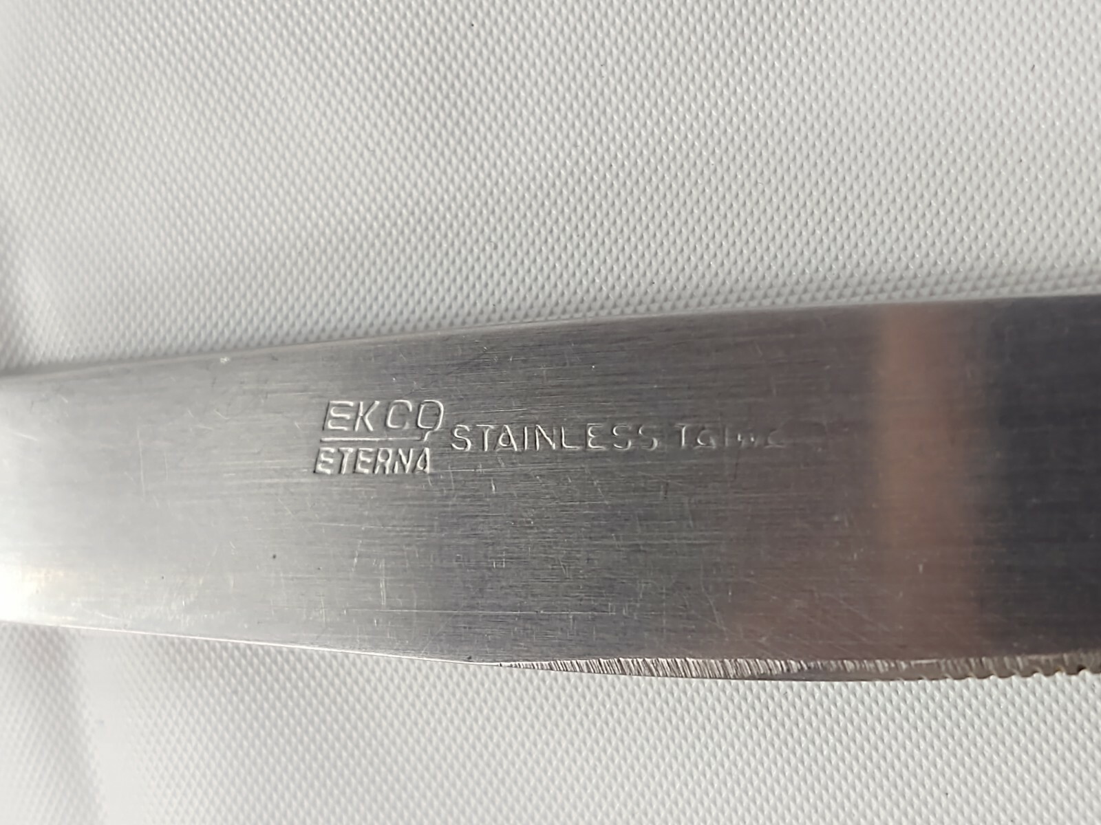 Vintage Ekco Eterna Stainless Taiwan Knife Spoon Set Rose Floral Handle ...