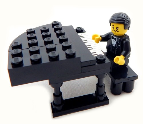 NEW LEGO PIANIST w/Grand Piano musical instrument jazz musician ...