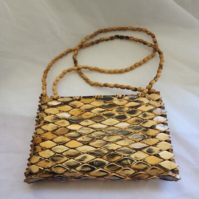 7 1/2"x 5" WOOD HAND MADE PURSE / HAND BAG | eBay