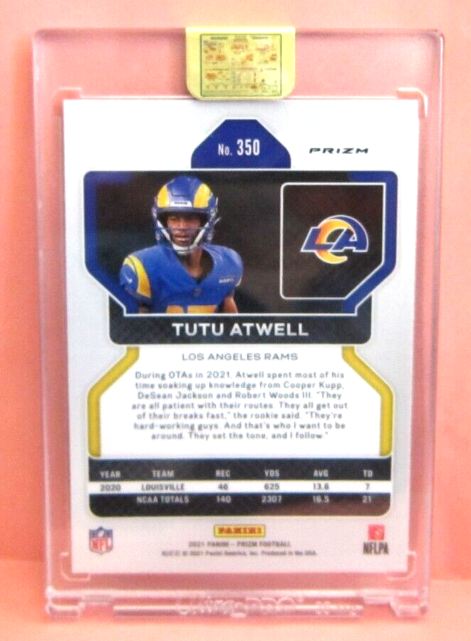 TuTu Atwell 2021 Panini Prizm Atomic REFRACTOR Prizm Rookie Card#350 ...