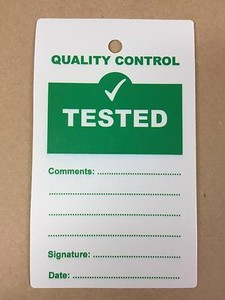 Quality Control QC Tested Plastic Tags - Pack of 10 5060548791353 | eBay