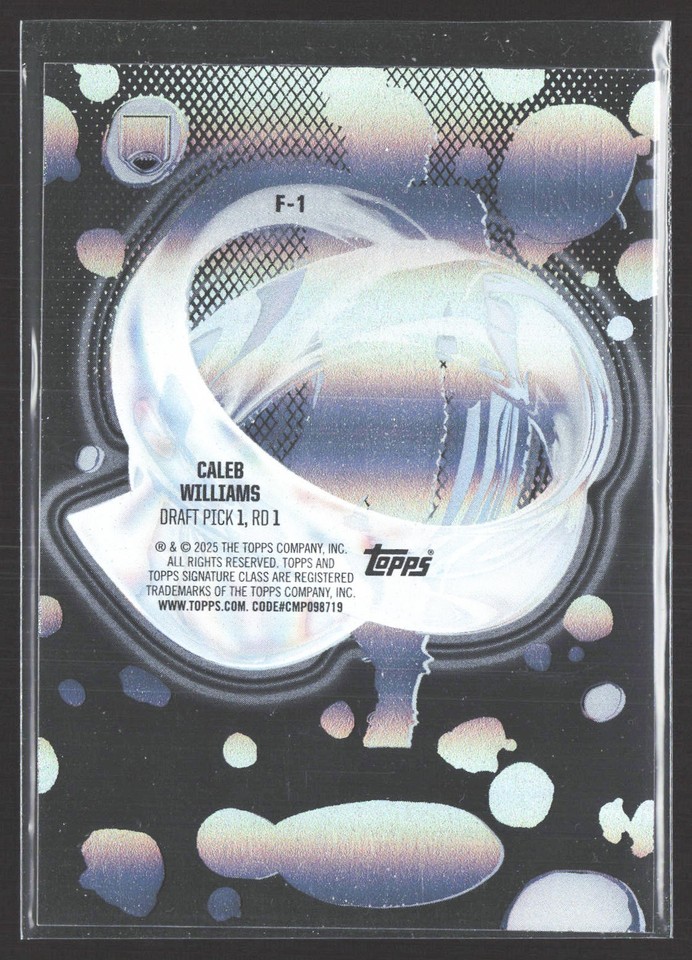 Caleb Williams 2024 Topps Signature Class Fluidity #F-1 SSP Chicago ...