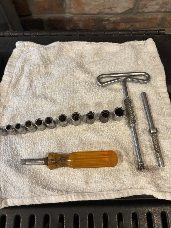 14 Pc's Vintage 1930's Snap-On Set 9/32 Drive M-Sockets Break Bar Case ...