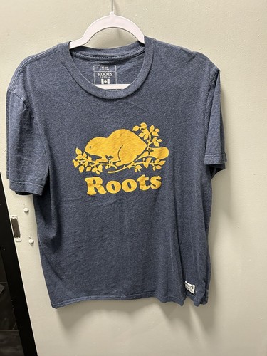 Men’s Medium Blue T-shirt M&M Roots Classic Fit | eBay