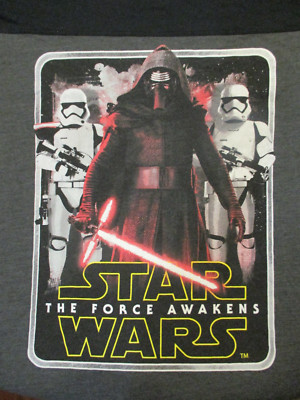 L gray STAR WARS THE FORCE AWAKENS ringer t-shirt by FIFTH SUN - KYLO ...