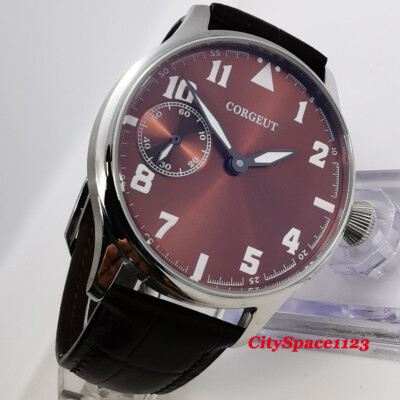 44mm Corgeut Luminous brown dial 6497 hand winding movement mens ...