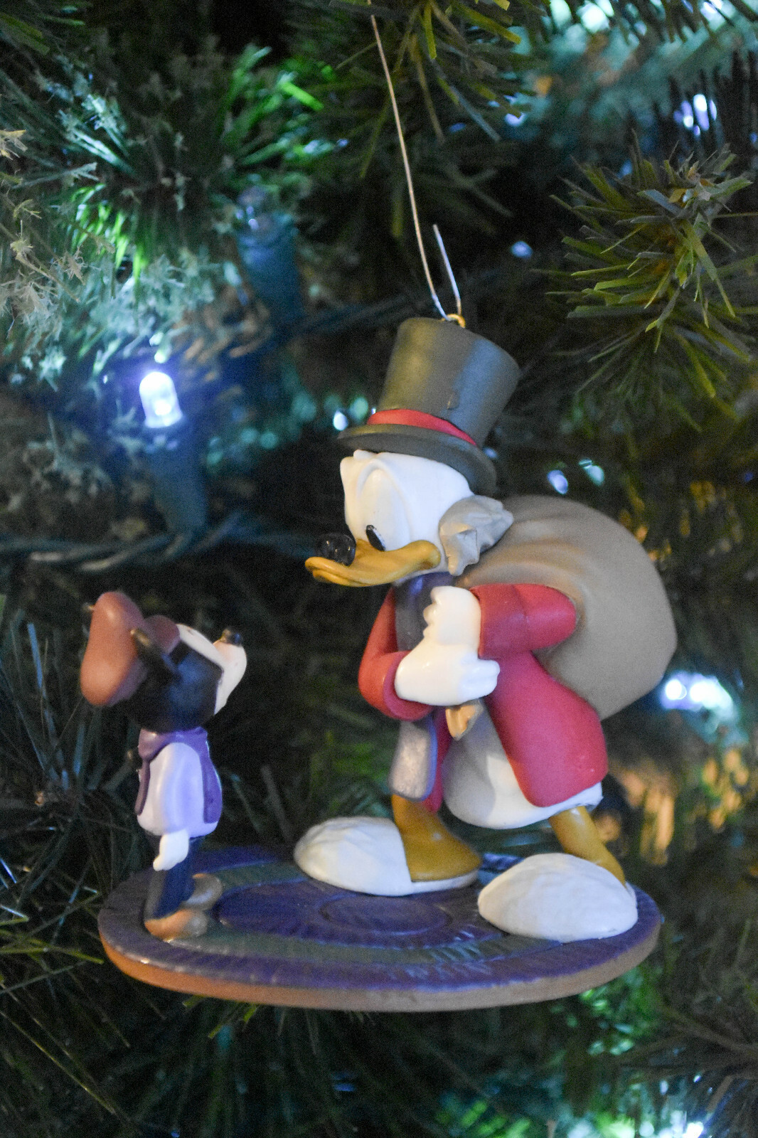 Mickey's Christmas Carol Scrooge McDuck and Tiny Tim 5th of 5 Ornaments ...