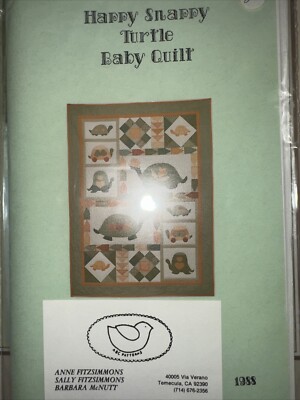 Happy snappy turtle baby Quilt buy ABC patterns 43 x 60 | eBay