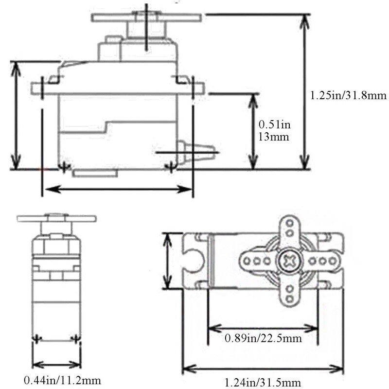 MG90S 9g Moto Servo Micro Metal Gear for Boat Car Plane RC Helicopter ...