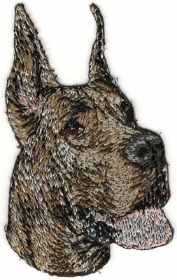 Great Dane Brindle Dog Breed Embroidery Patch | eBay