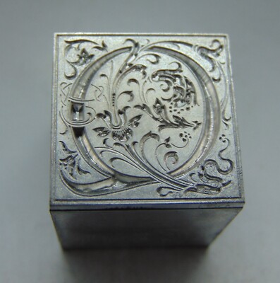 Vintage Printing Letterpress Printers Block Lead Cloister Initial Q | eBay