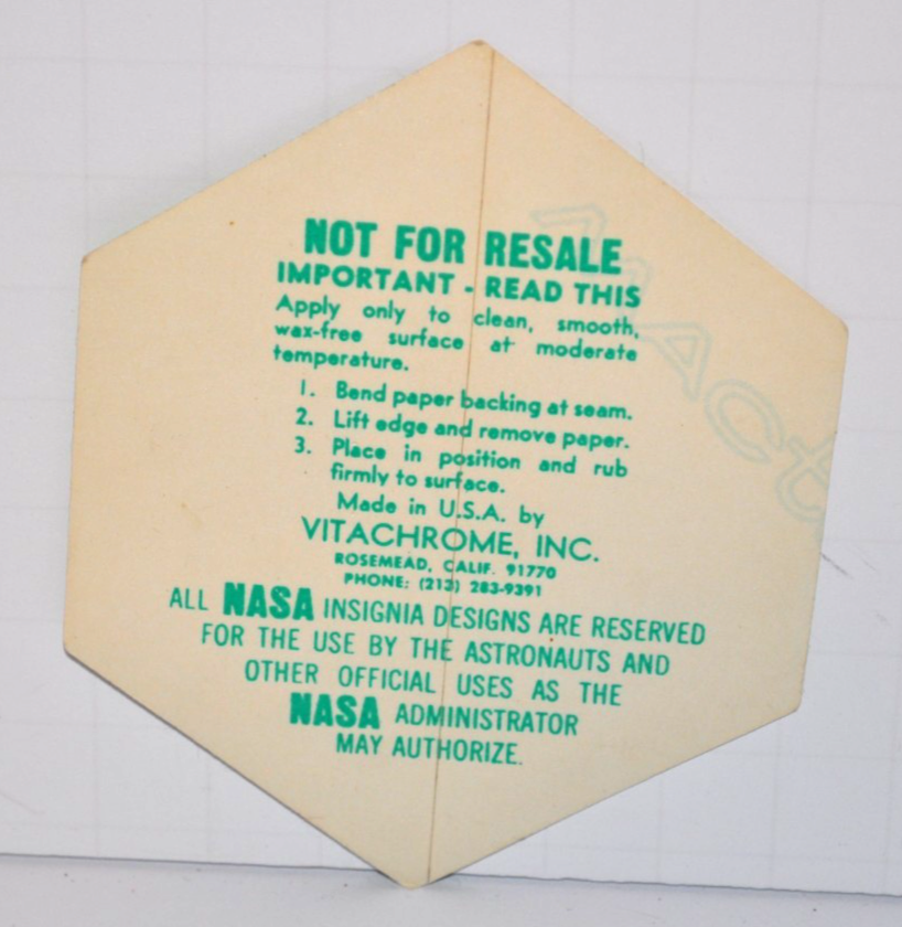 VINTAGE NASA "Snoopy" 3x4" Sticker dated 1971 "A SUMMER STORY" Saftey ...