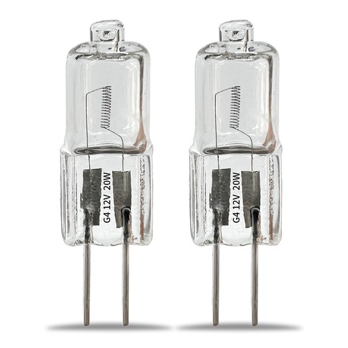 2PCS Set 12V 20W Halogen Bulbs # 106660 G4 2-Pin Base Clear Light Bulb ...