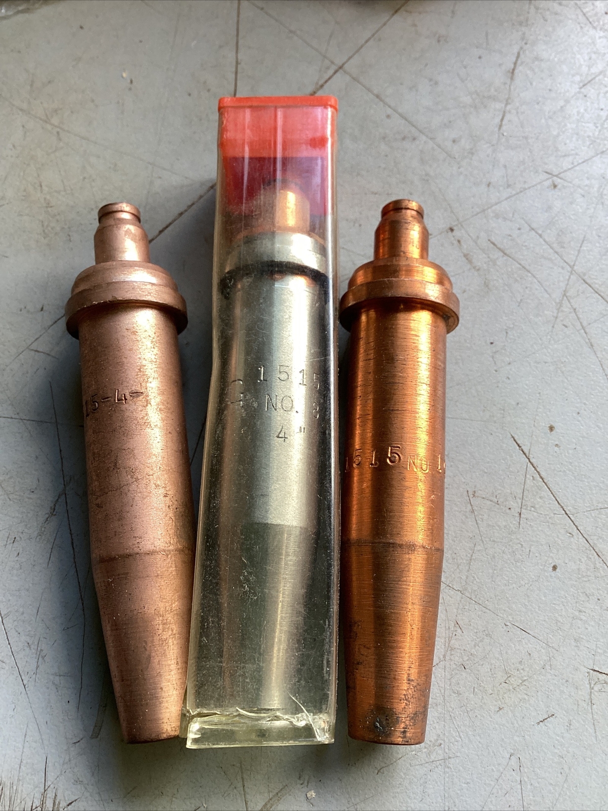 3 Oxweld Style 1515-4 &1515-8 &1515-10 Acetylene Cutting Torch Tip Goss ...