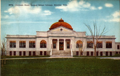 Vintage Postcard Colorado State Normal School Library Greeley Colorado ...