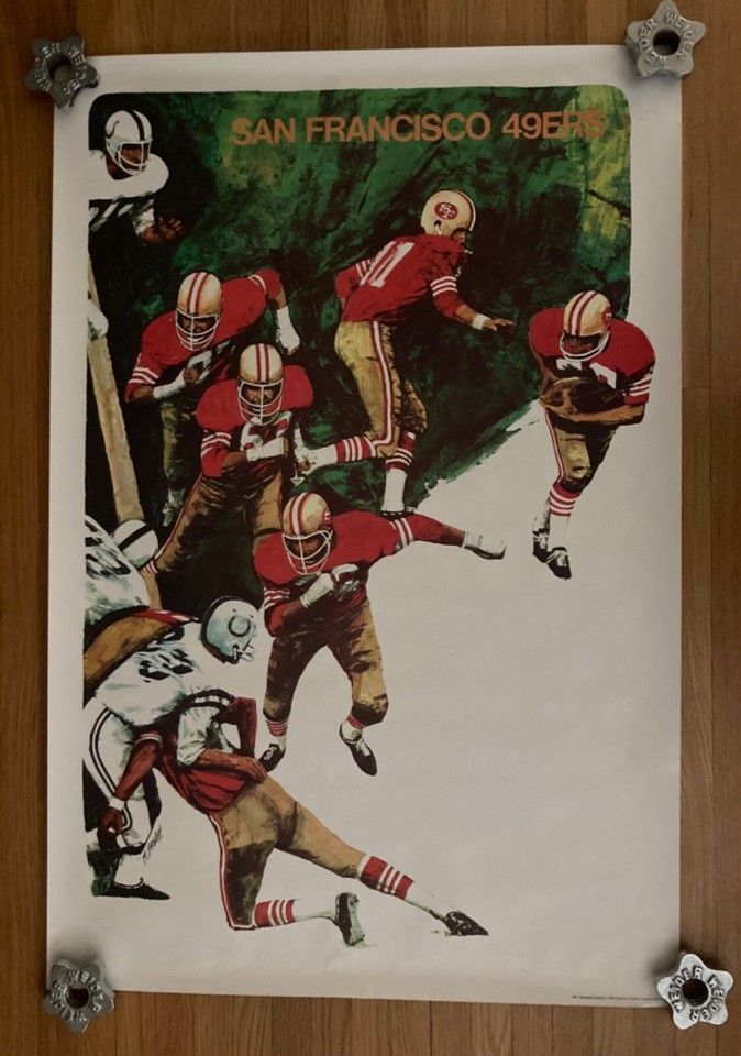 San Francisco 49ers Vintage 1968 NFL Team Poster | eBay