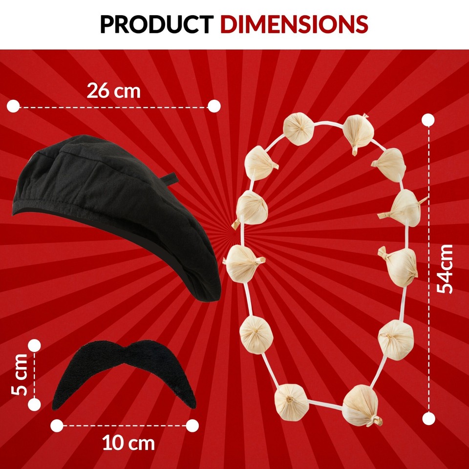 French Fancy Dress Mens Bastille Day Costume French Beret France | eBay