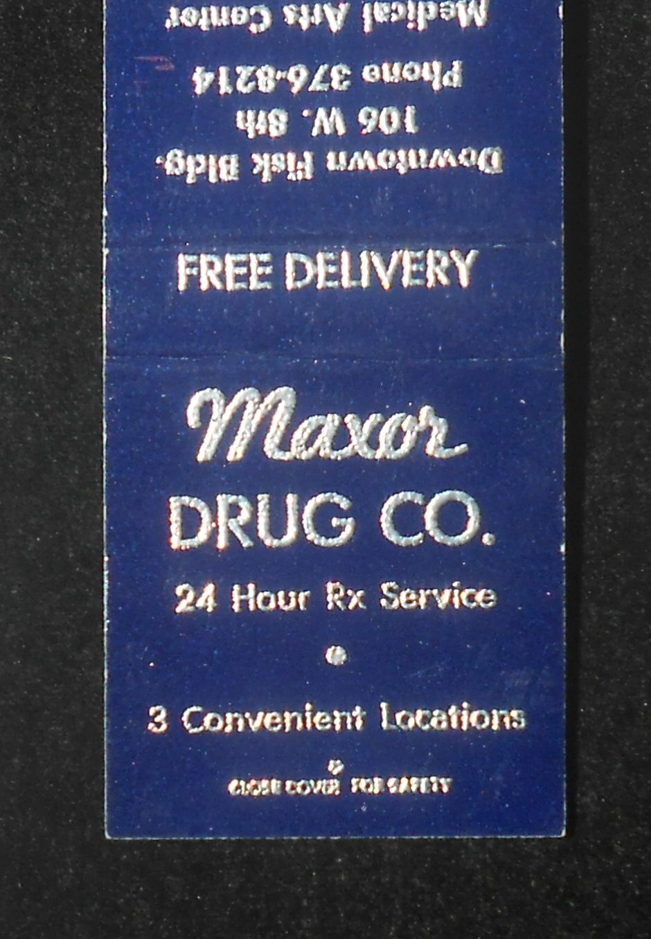 1960s Maxor Drug Co. 3 Locations Amarillo TX Potter Co Matchbook Texas ...