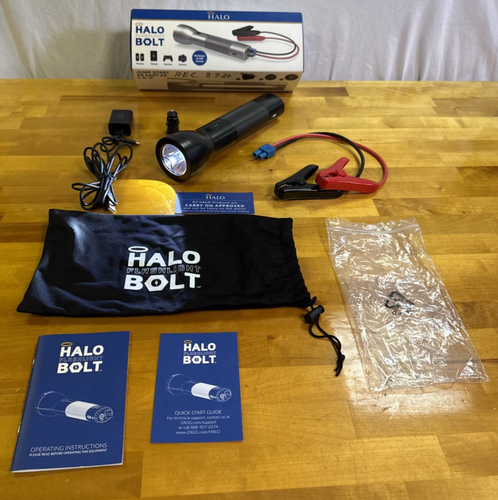 Halo Bolt Flashlight Portable Power Jump Starter LED USB Emergency ...