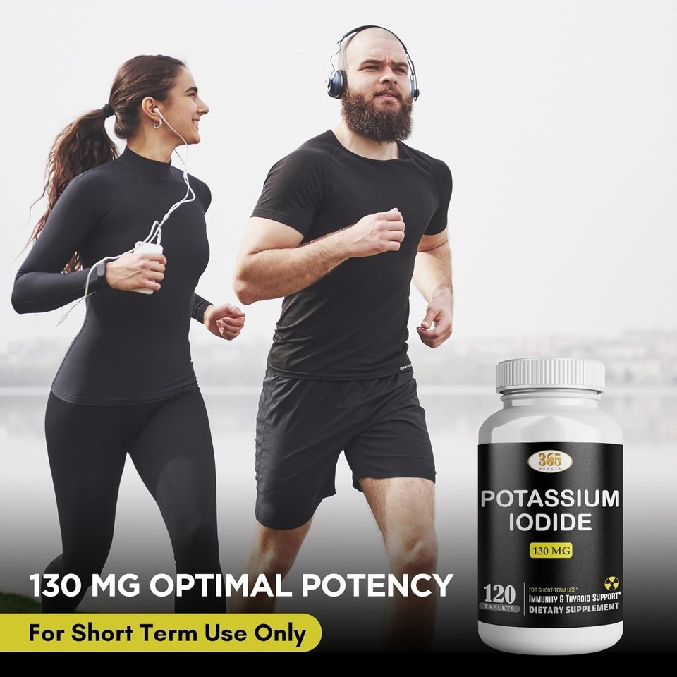 Potassium + Iodide Pills Tablets☆130 mg Supplement☆Survival Kit Fallout ...