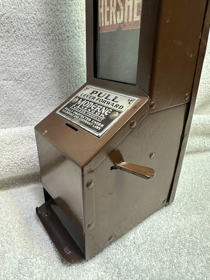 WALZER MODERNE 1 CENT HERSHEY CANDY BAR VENDING MACHINE | eBay