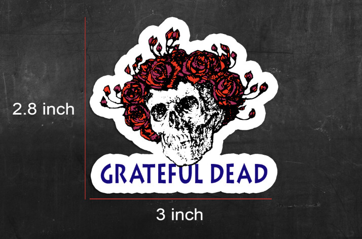 Grateful Dead Bertha Roses Skull Premium Deadhead Sticker Decal 3 ...