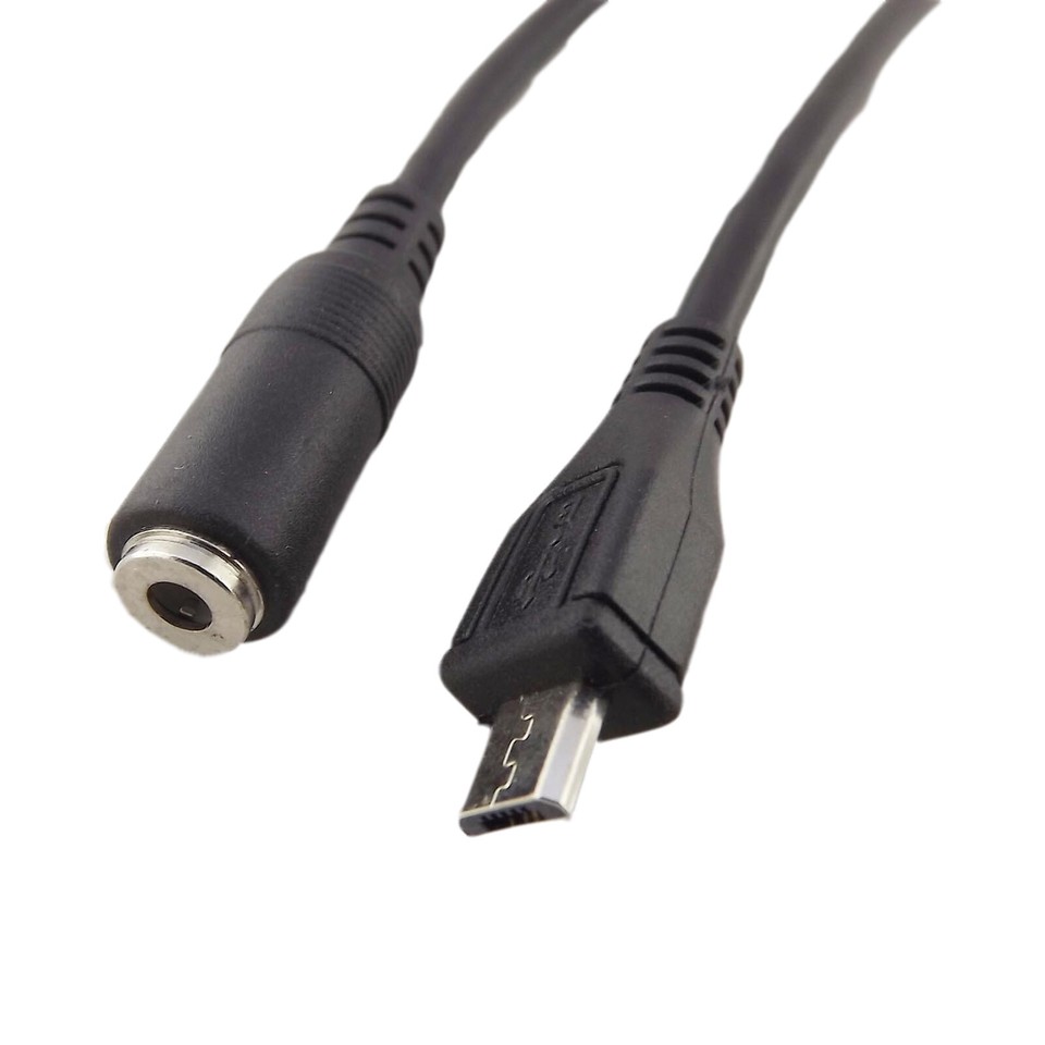AUX Cable Micro USB 5 Pin Male To 3.5mm Female Audio Sync Headphone ...