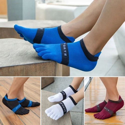 Anti Friction Men's Socks Shaping Sports Sock Cotton Five Finger Socks ...