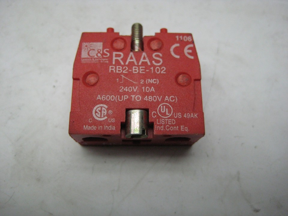 RAAS RB2-BE-102 CONTACT BLOCK NSNP | eBay