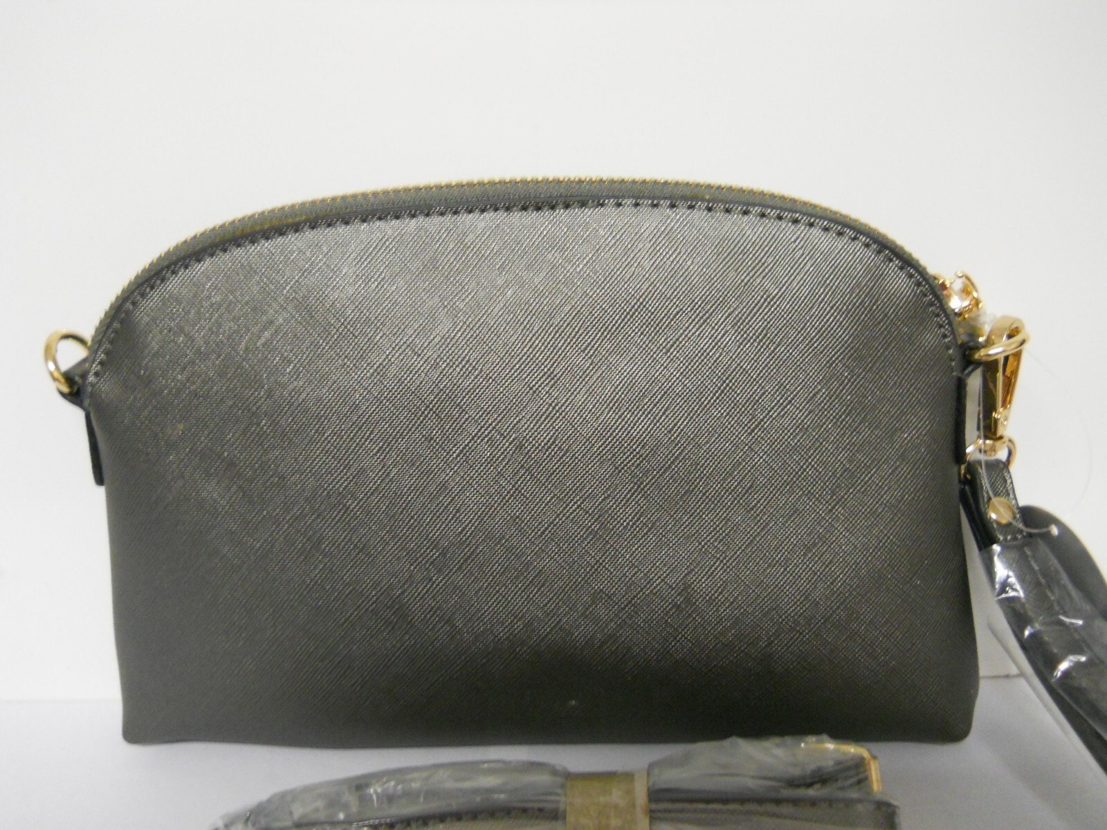 Demdaco Cross Body Wristlet Bag Purse Metallic Gray Detachable Strap 9 ...