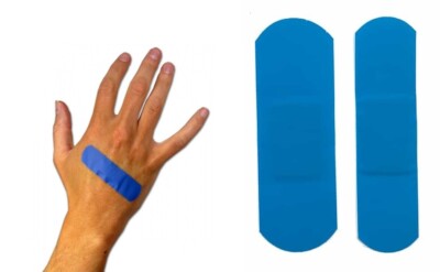 60 Blue Plasters Flexible Waterproof Cut Wound Bandage Band Aid ...