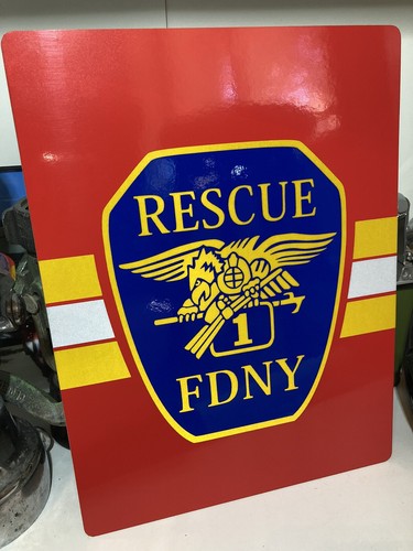 FDNY RESCUE 1 REFLECTIVE Vinyl Sign | eBay