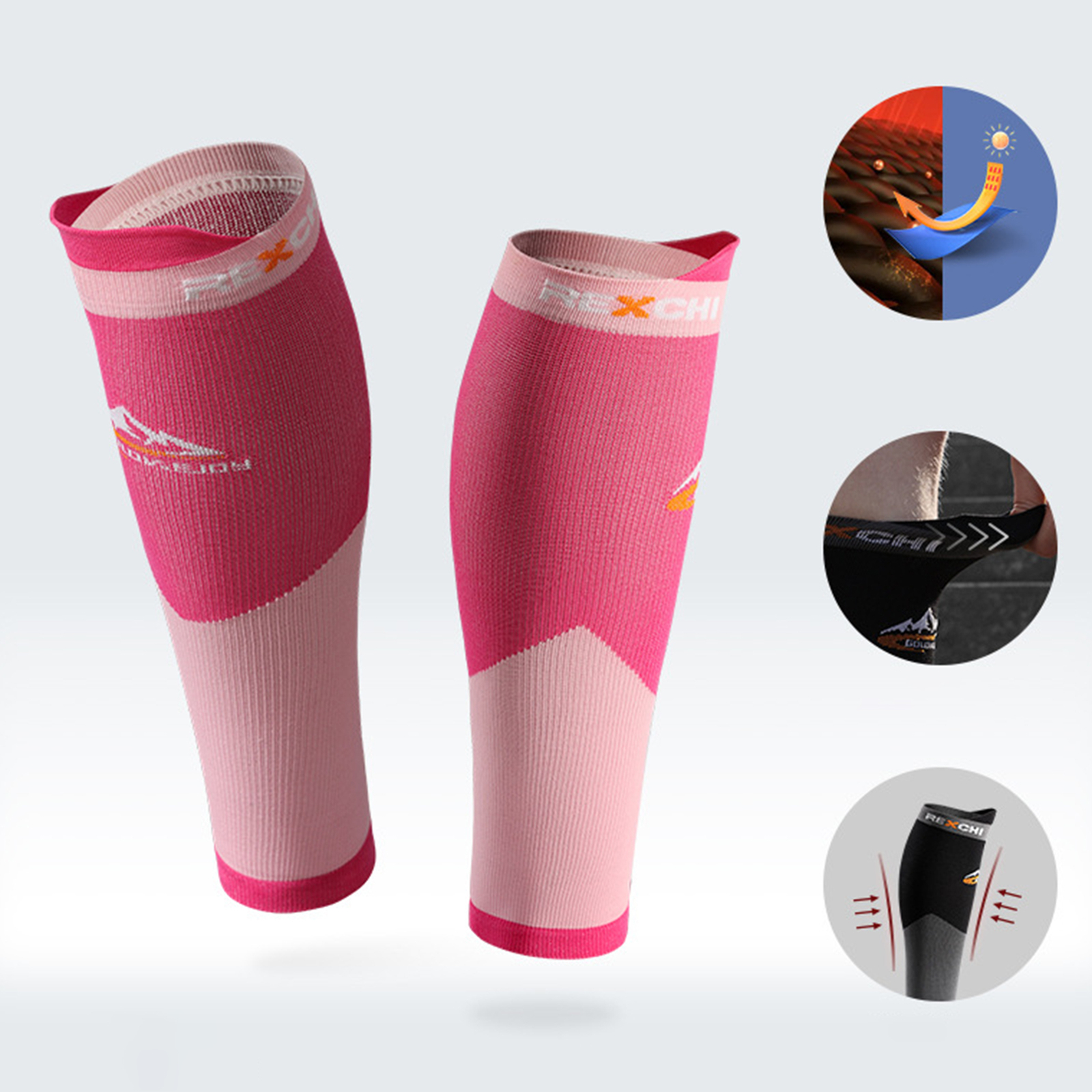 1 Pair Leg Brace 360 Degree Gradient Compression Protective Leg Full ...