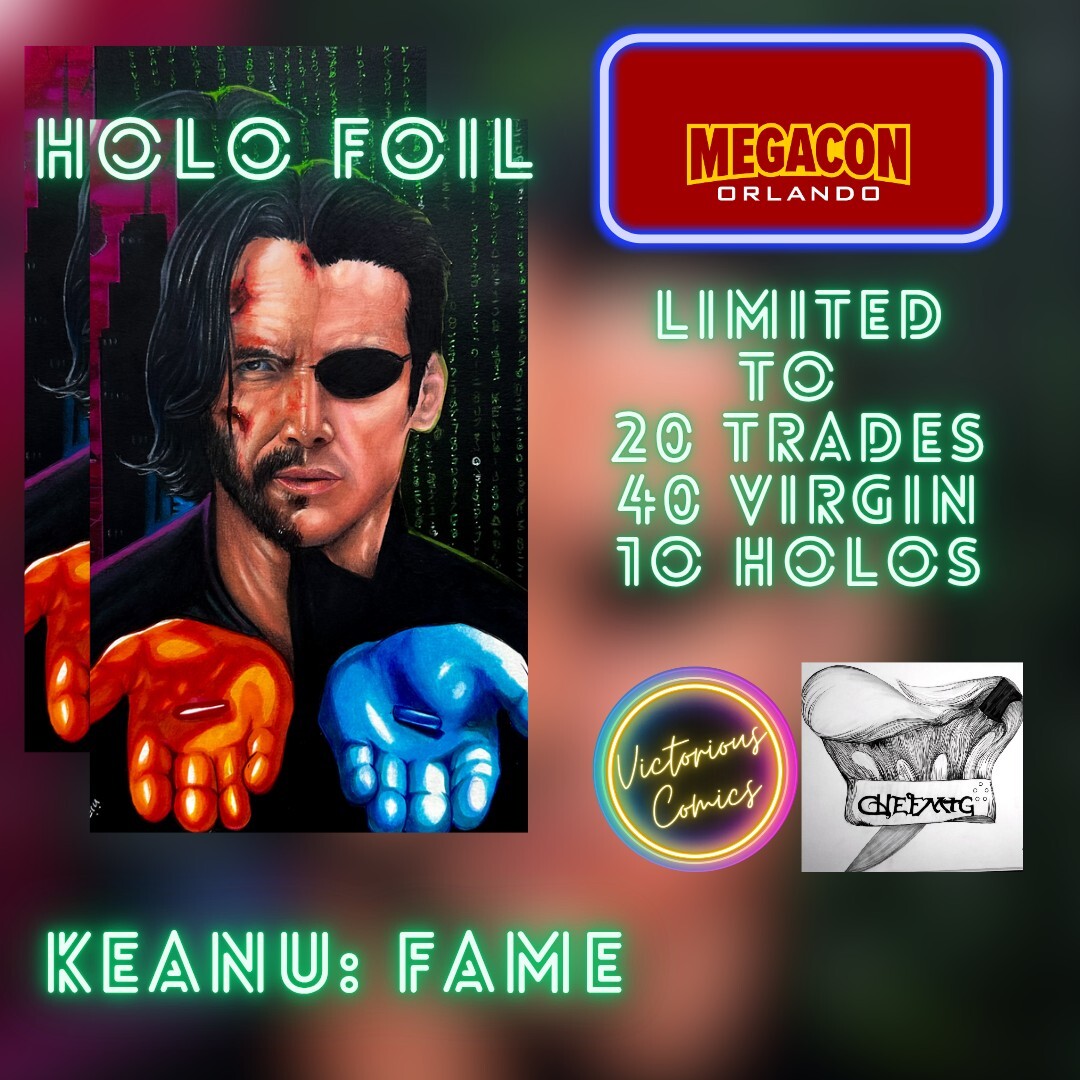 #1 KEANU REEVES FAME MEGACON 2025 EXCLUSIVE LTD TO 10 VIRGIN Holo FOIL ...