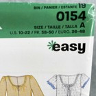 New Look 0154 / 6891 Pullover Top with Scoop Neck Misses 10 22 Sewing ...