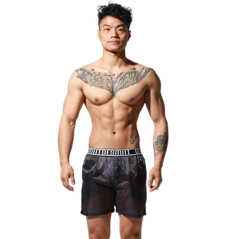 Men Summer Translucent Thin Board Shorts Casual Beachwear Surfing Swim ...