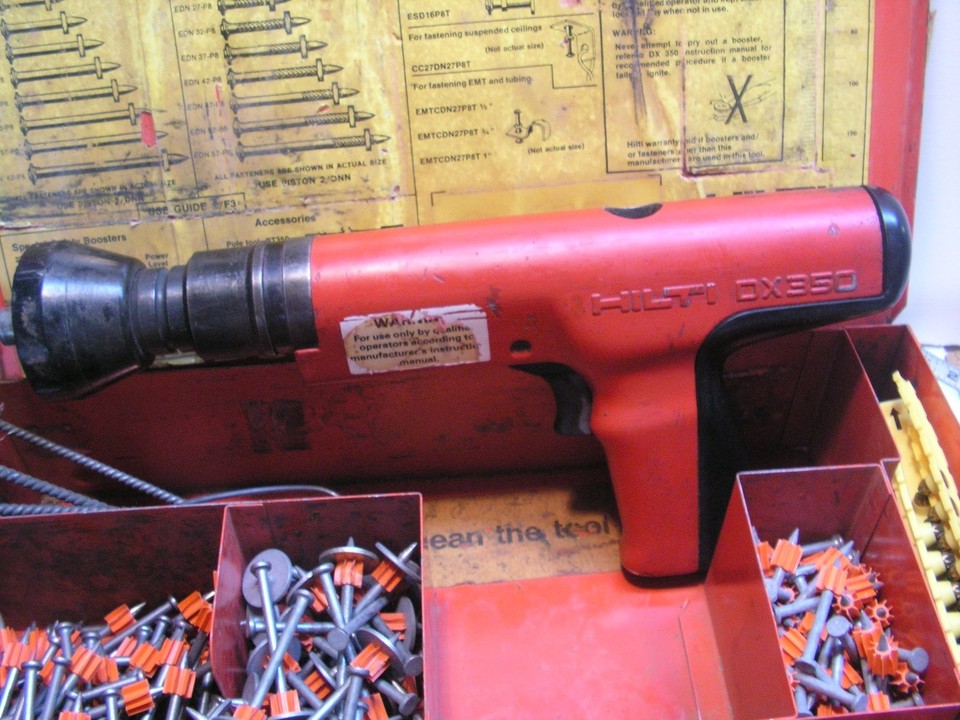Hilti DX350 Power Actuated Nail Gun Fastening Drive Tool Fastners Acces ...