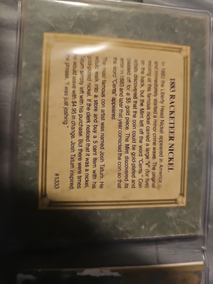 1883 5c Liberty Head V Nickel "Racketeer" No Cents | eBay