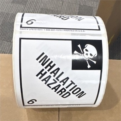 Inhalation Hazard Safety Placard Roll Skull Symbol MPN LP510-4x4 | eBay