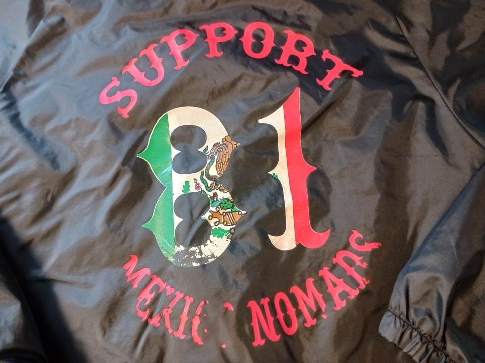 Support 81 Mexico Nomads Hells Angels Jacket Windbreaker Button Up Men ...