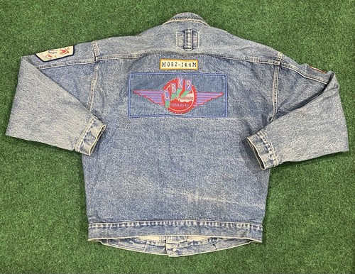 CODE BLEU Vintage 80s Blue Wash Denim Jacket L (measurements in ...