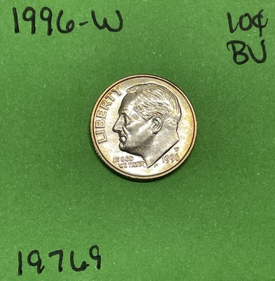 1996 W Roosevelt Dime Choice BU Toning West Point Mint US Coin | eBay