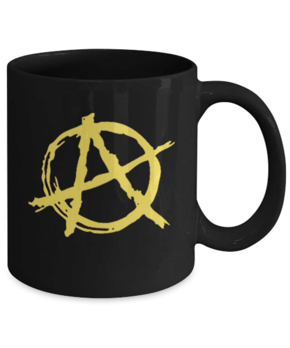 Punk Rock Yellow Anarchist A Mug Funny Gift for Ancap Time for a Little ...
