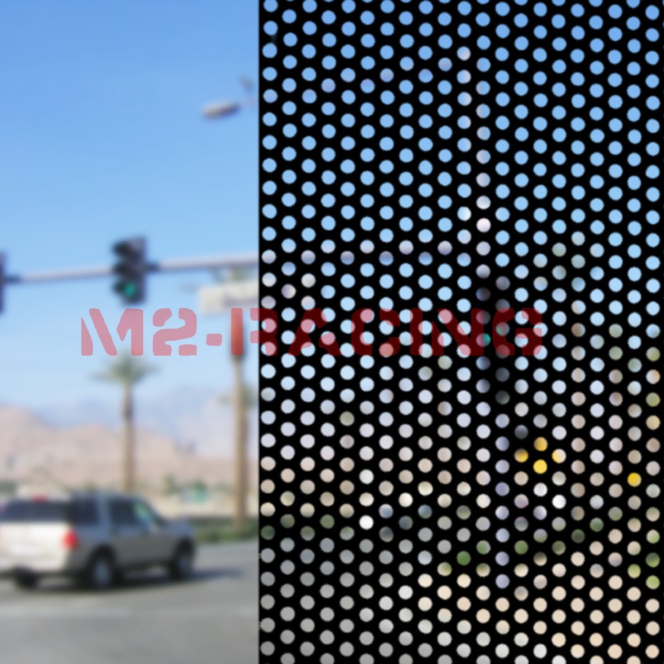 【One Way Vision】 Black Perforated Print Media Vinyl Window Sticker ...