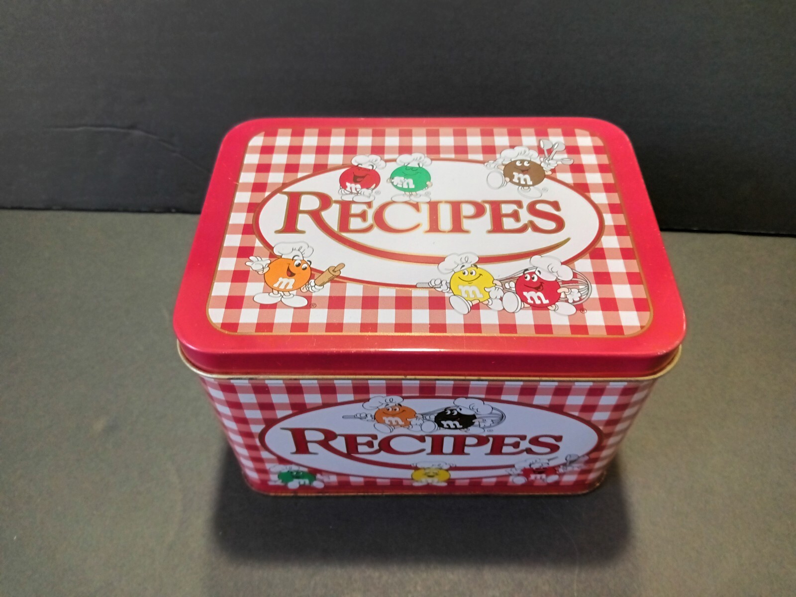 M&M Recipe Card Tin Box | eBay