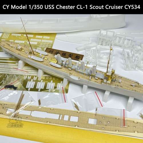 1/350 USS Chester CS-1/CL-1 Cruiser Military Assembly Model Kits ...