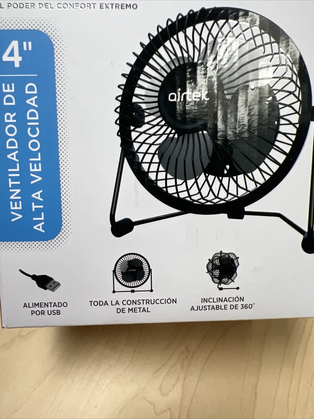 4” High Velocity Desk Fan Airtek | eBay