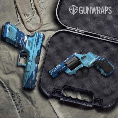GunWraps Shredded Baby Blue Premium Pistol Vinyl Gun Wrap Skin Matte | eBay