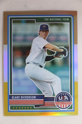 Blake Dickerson - 2023 Stars & Stripes USA Baseball BSG Parallel No. 46 ...